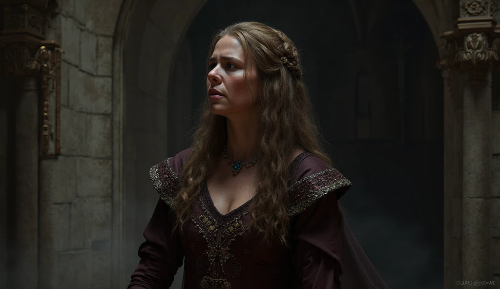 "Catelyn realizes with horror that Bran was pushed, not fallen - SeaArt AI