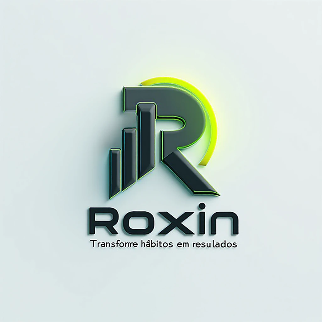 Create a tech-style logo for “Roxin”. The symbol must be a geometric R ...