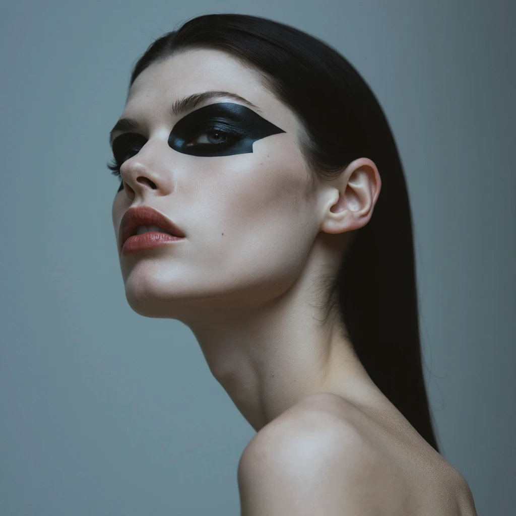 No glare effect, the image is matte. Is a real, professional ...