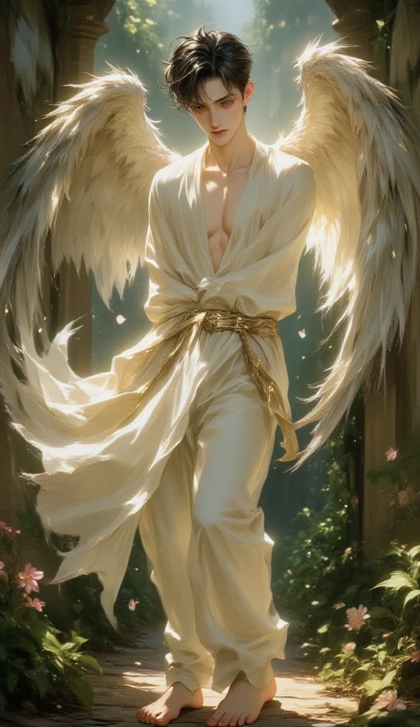 The Fallen Angel of Lost Grace Theme: Beauty after the fall - SeaArt AI