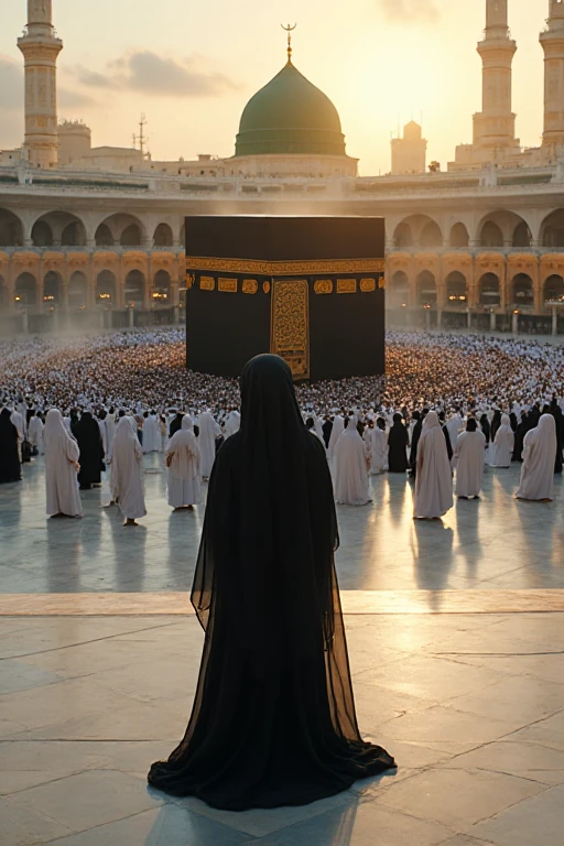 > A breathtaking aerial view of the Holy Kaaba at Masjid al - SeaArt AI