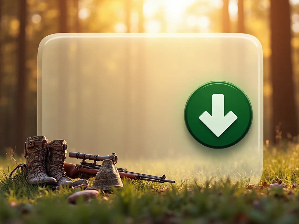 A wide rounded rectangular button background for a hunting store ...