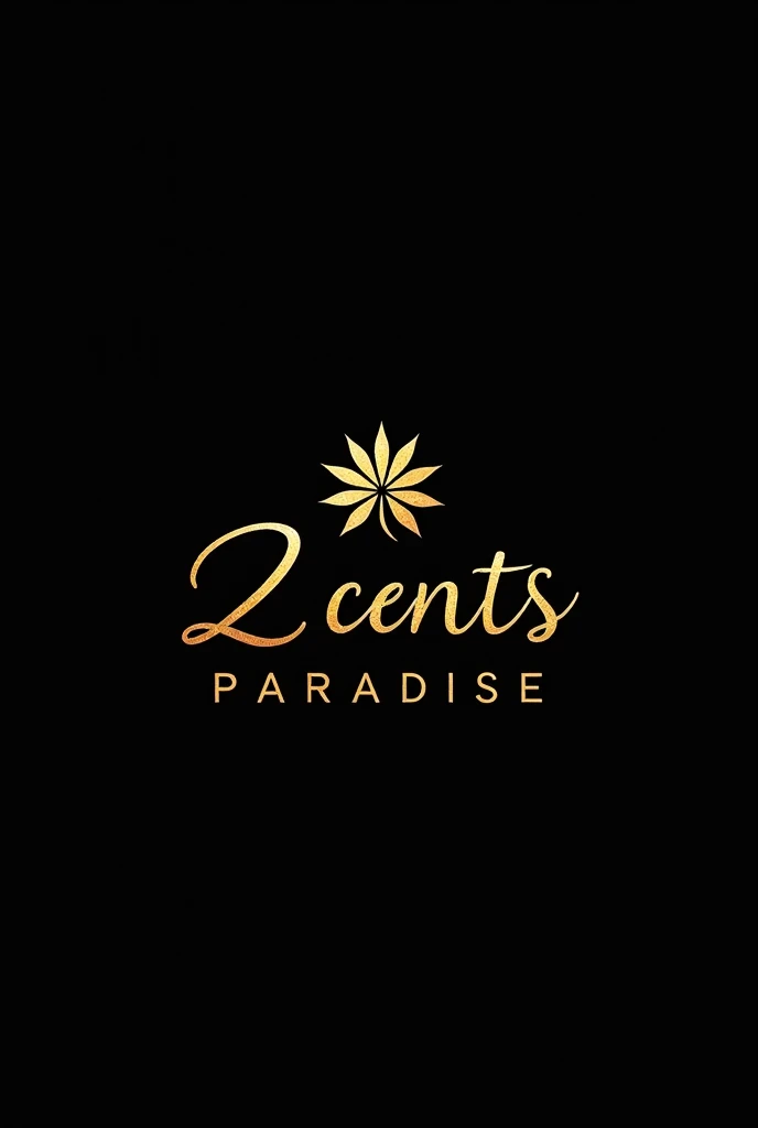 Professional luxury logo for a YouTube channel named "2 Cents Paradise ...