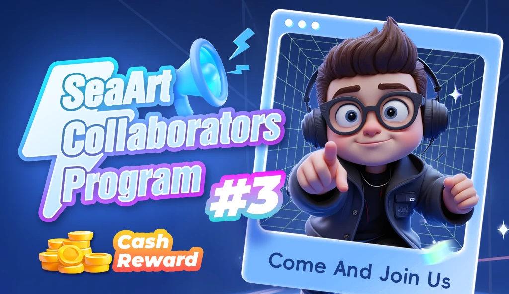 The SeaArt Collaborators Program Phase 3 Recruitment is Officially Open! created with SeaArt AI