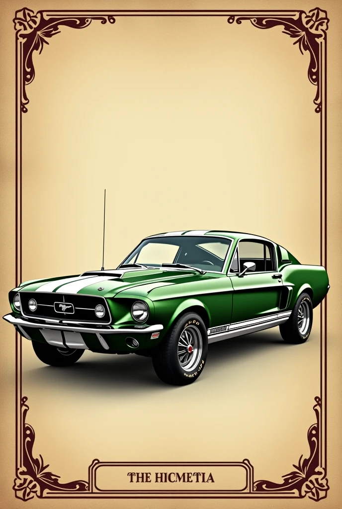 Vintage collectible trading card featuring a 1967 Ford Mustang Fastback ...