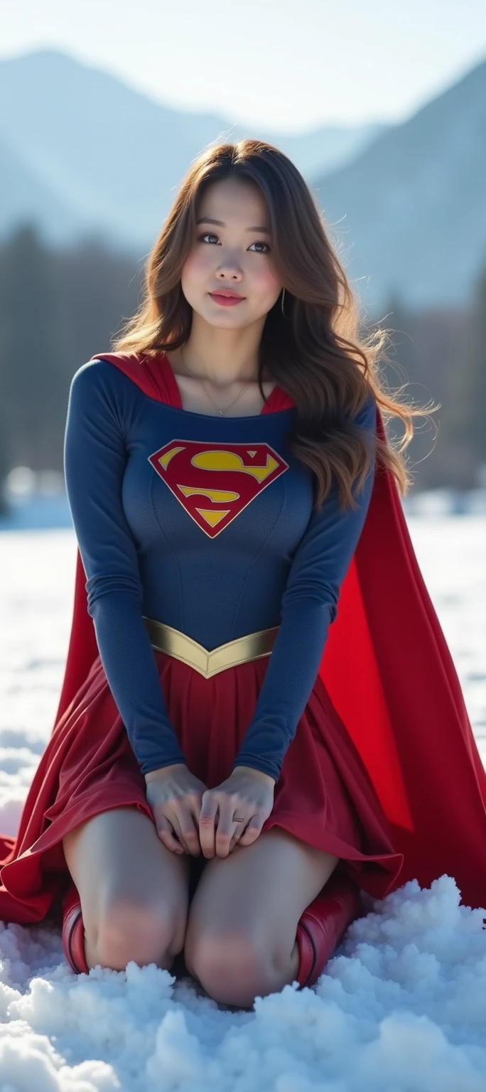 Live-action、 Draw like a movie model 、((( Supergirl's pro Photo taken ...