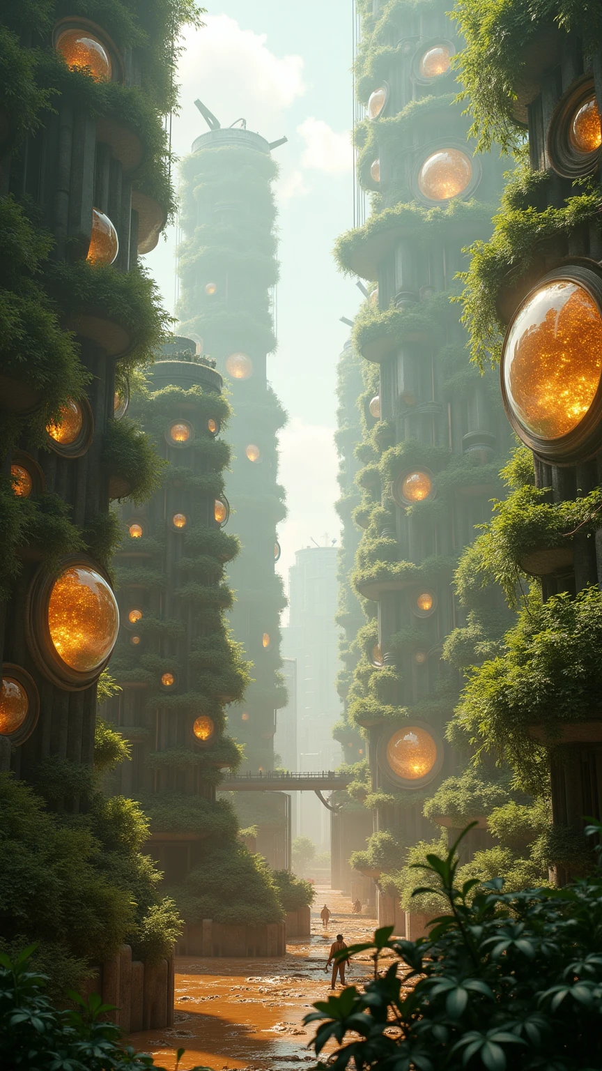 未来都市の緑の息吹！🌿