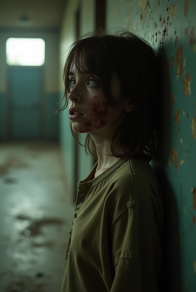 A shot from the thriller: , the girl froze in the shadow of an ...