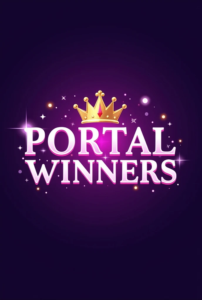 Create a logo with my name "portal das winners" With the weather bright ...