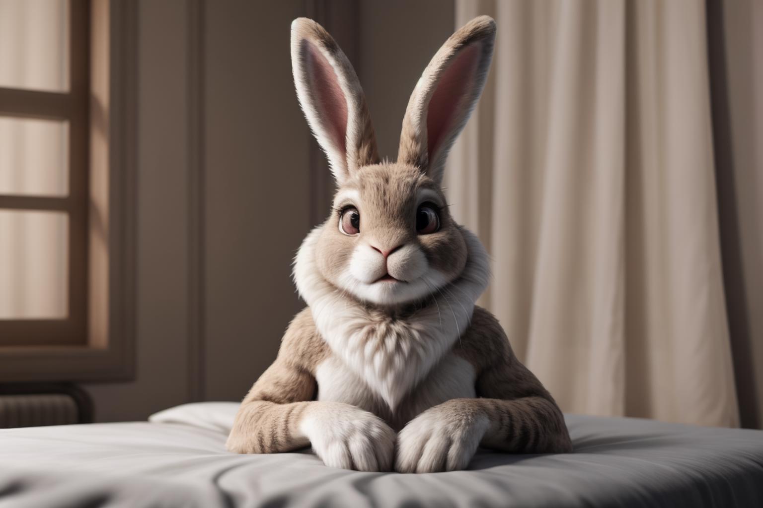 (Artist: Zaush): 2.5, Solo, anthro, Male, (bunny), ((intricate detail ...