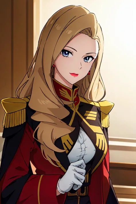 A woman in a uniform with a sword and a sword - SeaArt AI
