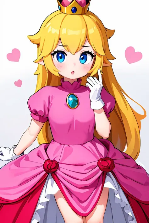 A cartoon image of a woman in a pink dress and a crown - SeaArt AI