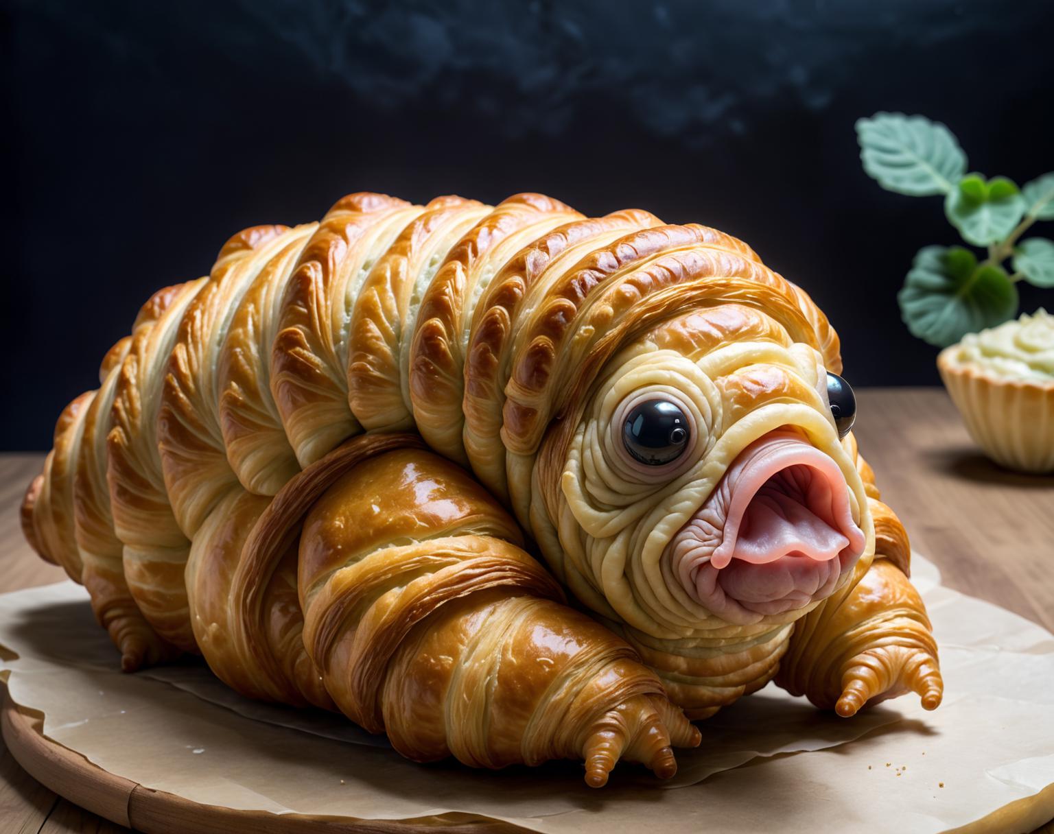 There is a very cute looking pastry shaped like a fish - SeaArt AI