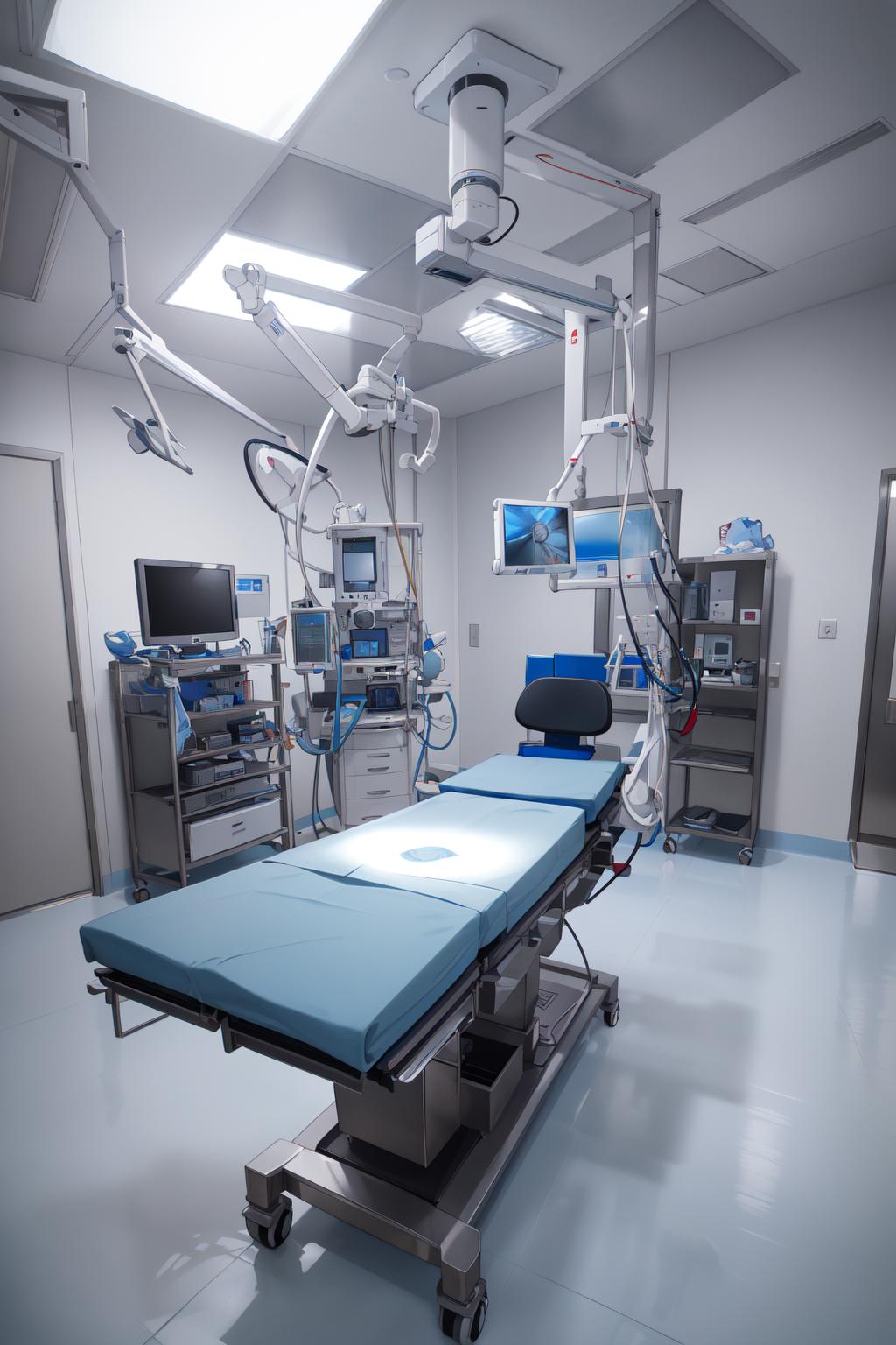 Arafed operating room with a table and medical equipment - SeaArt AI