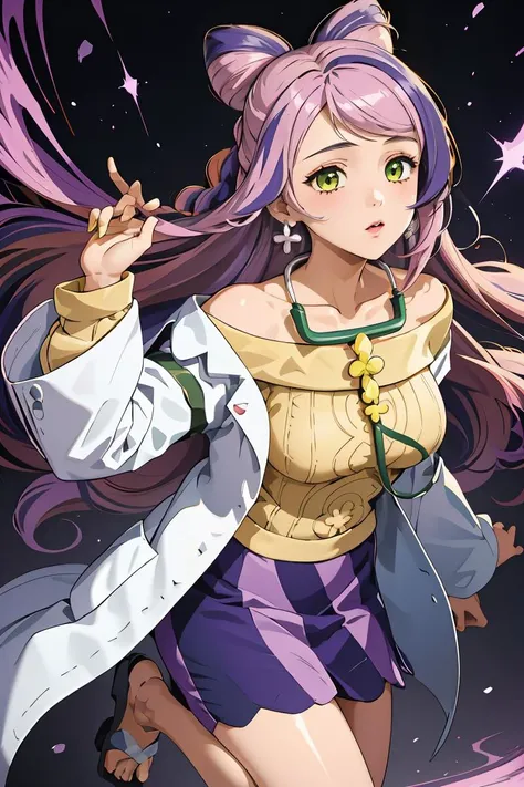 A close up of a person with long hair and a dress - SeaArt AI