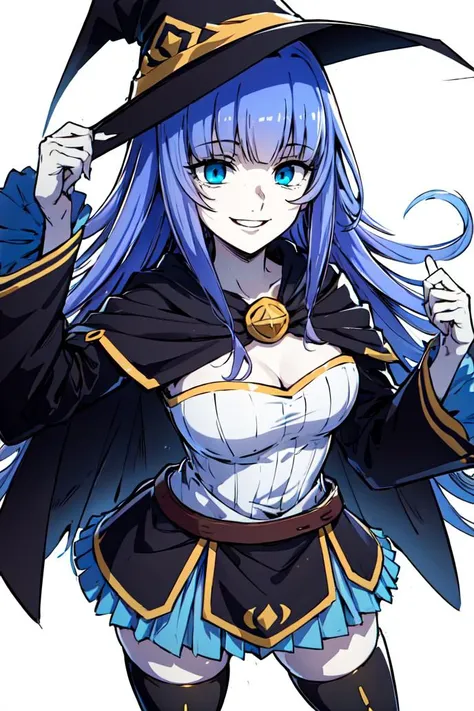 A close up of a person wearing a hat and holding a wand - SeaArt AI