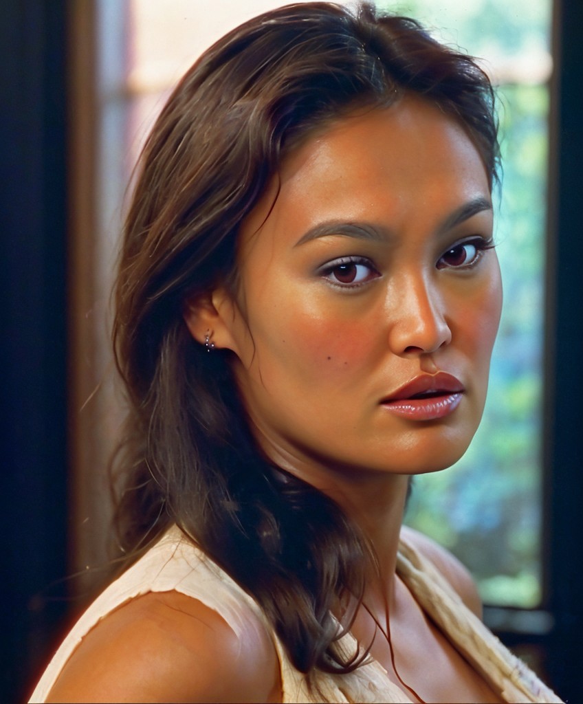 A close up of a woman with a very long hair - SeaArt AI