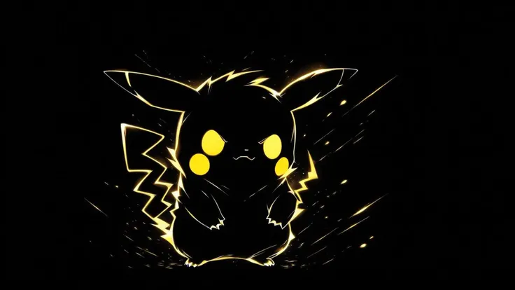 A pokemon wallpaper with a glowing pikachu - SeaArt AI