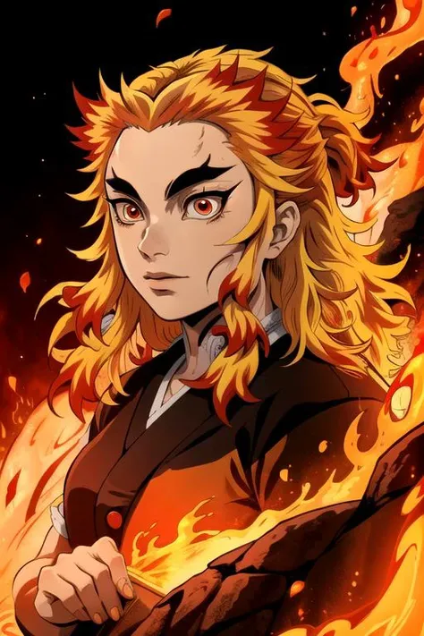 A woman with blonde hair and a black jacket holding a sword - SeaArt AI