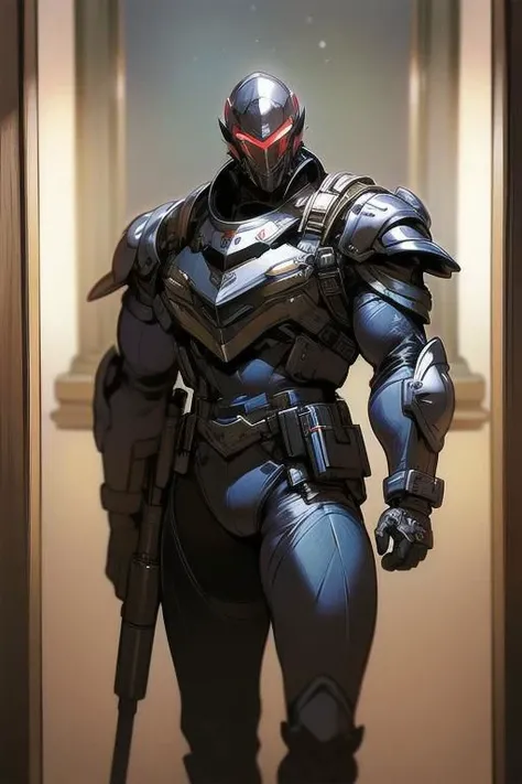 A close up of a person in a suit with a gun - SeaArt AI