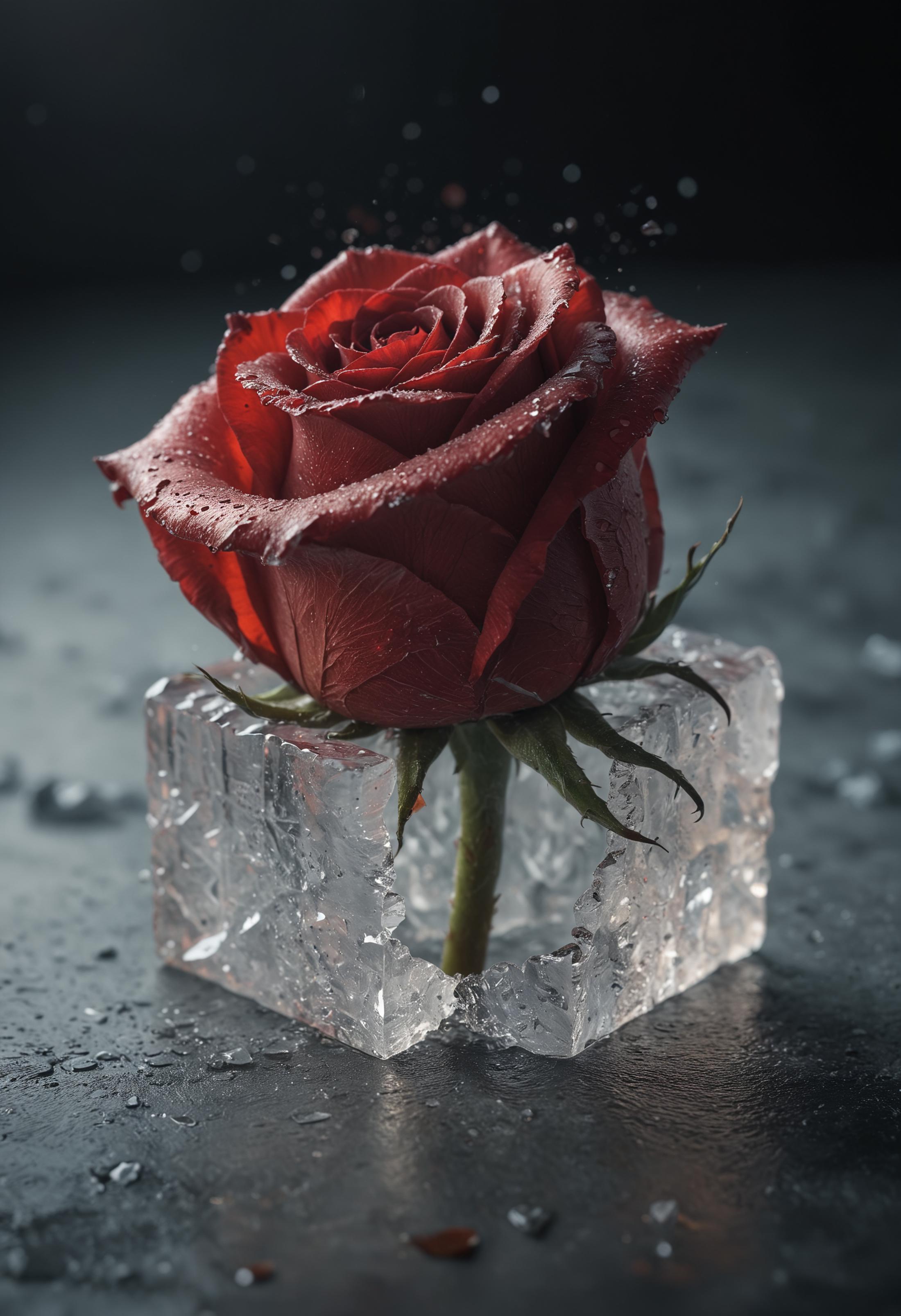 (Photorealistic:1.3), , close-up photo of a beautiful red rose - SeaArt AI