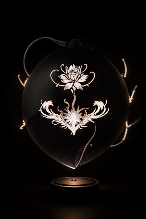 A close up of a light bulb with a flower on it - SeaArt AI