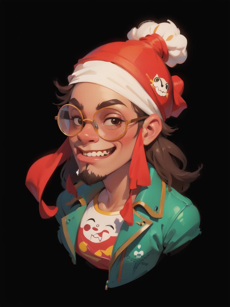 A close up of a cartoon character wearing a santa hat - SeaArt AI