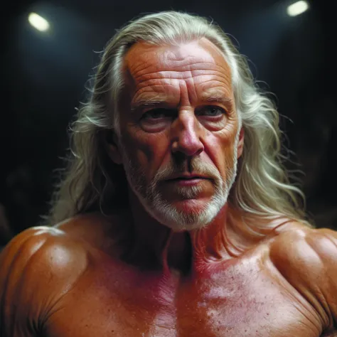 A close up of a man with long hair and a beard - SeaArt AI