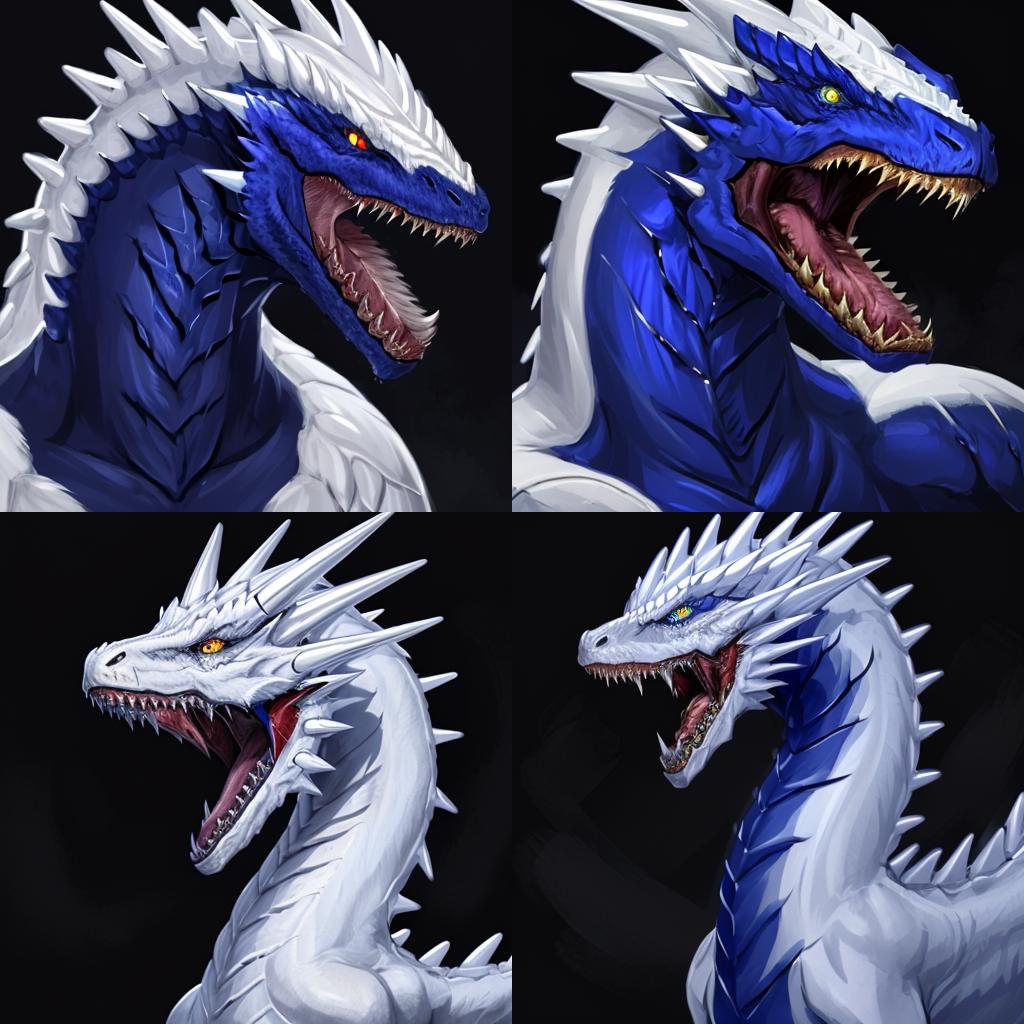 A close up of a dragon with a very sharp toothy face - SeaArt AI