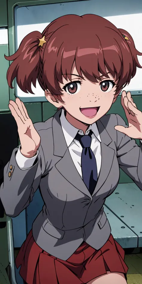 Anime girl in a school uniform posing for a picture - SeaArt AI