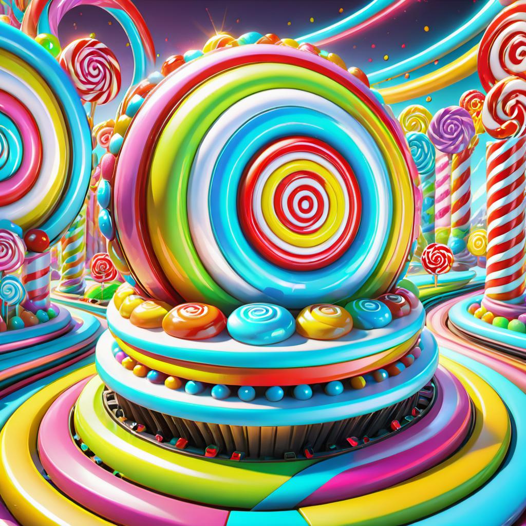 A close up of a colorful candy land with lots of different colored ...