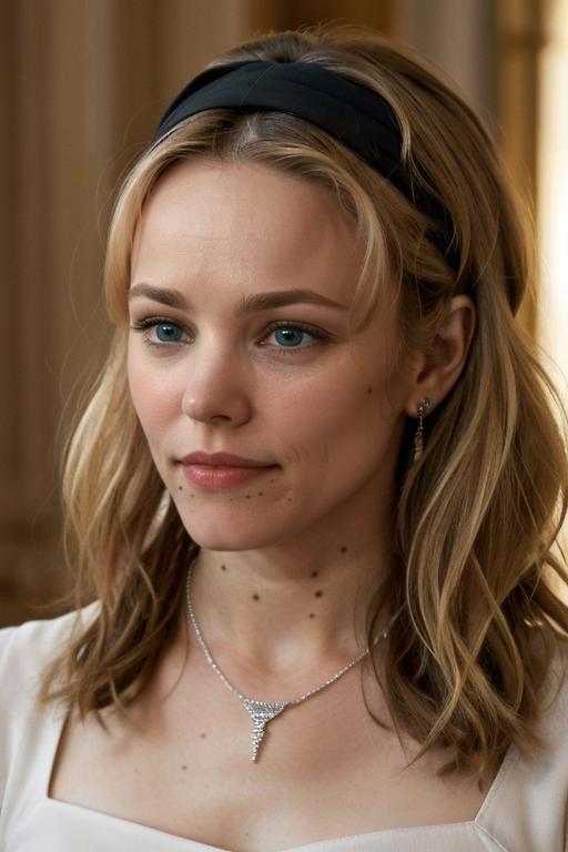 A Woman With A Black Headband And A White Top Seaart Ai