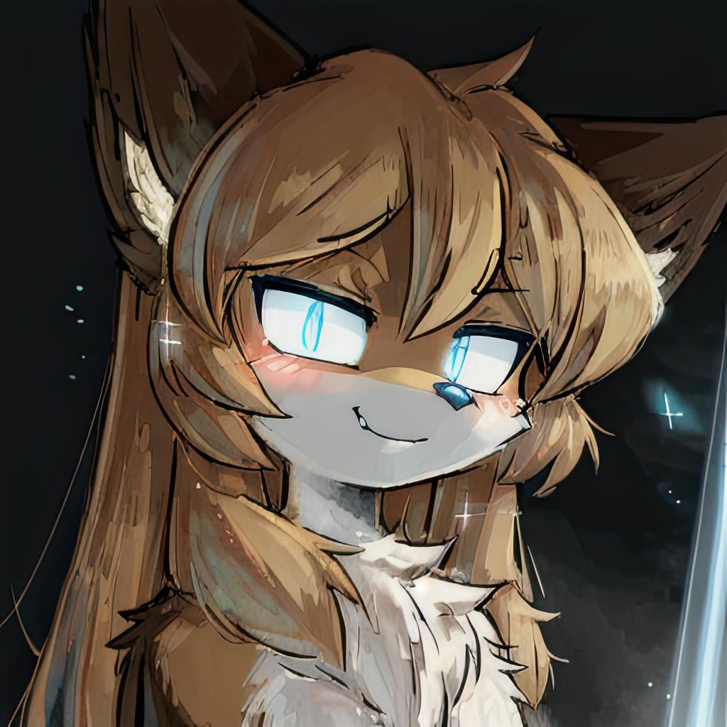 Anime girl with long hair and blue eyes staring at something - SeaArt AI