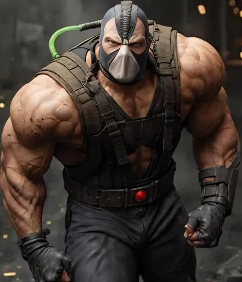 A close up of a person wearing a mask and a gas mask - SeaArt AI