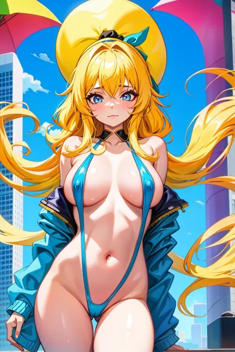 1girl, large breasts, (swimsuit:1.0)