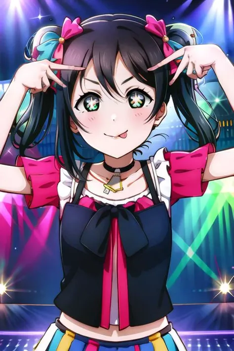 , ai's pose, 1girl, solo, (:p), v - SeaArt AI