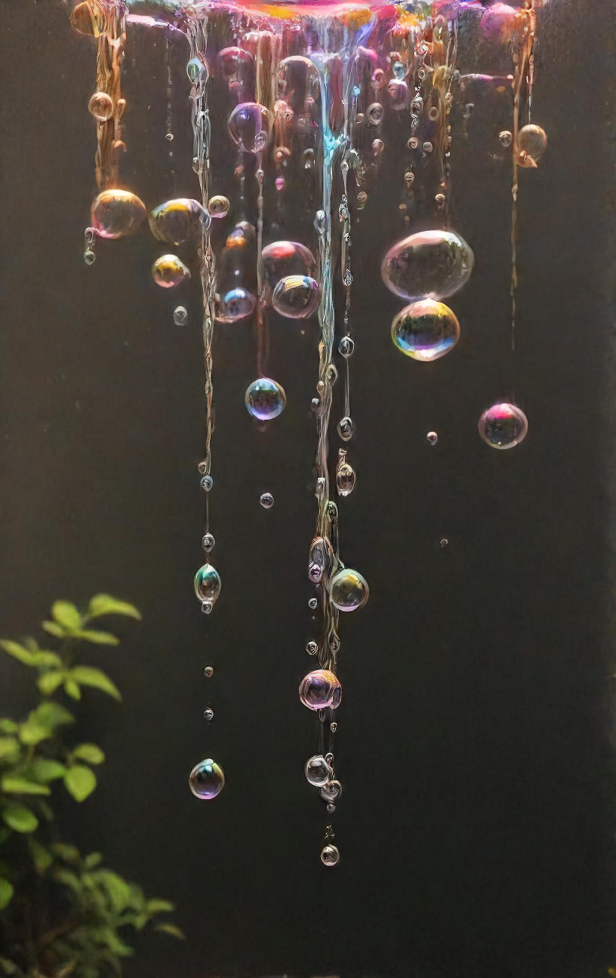A close up of a jellyfish hanging from a string - SeaArt AI