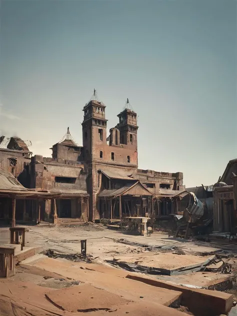 There is a large building that has a clock tower in the middle of it ...