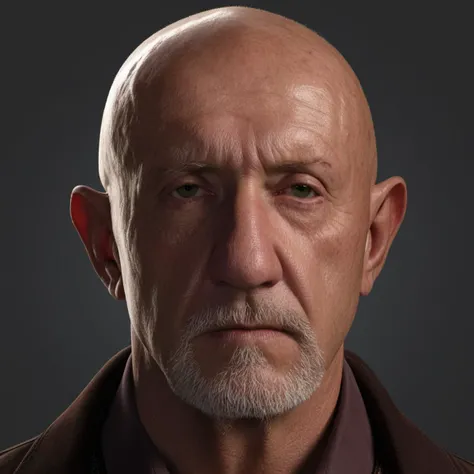 A close up of a bald man with a serious look on his face - SeaArt AI