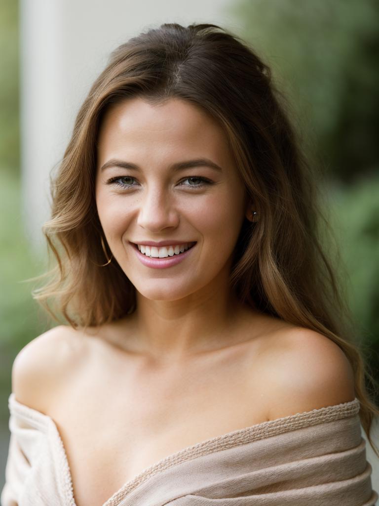 A close up of a woman with a big smile on her face - SeaArt AI