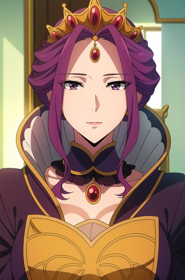 A woman in a purple dress and a crown on her head - SeaArt AI