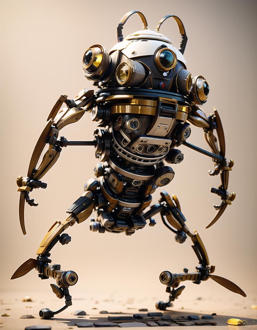 A close up of a robot with a large body and a large head - SeaArt AI