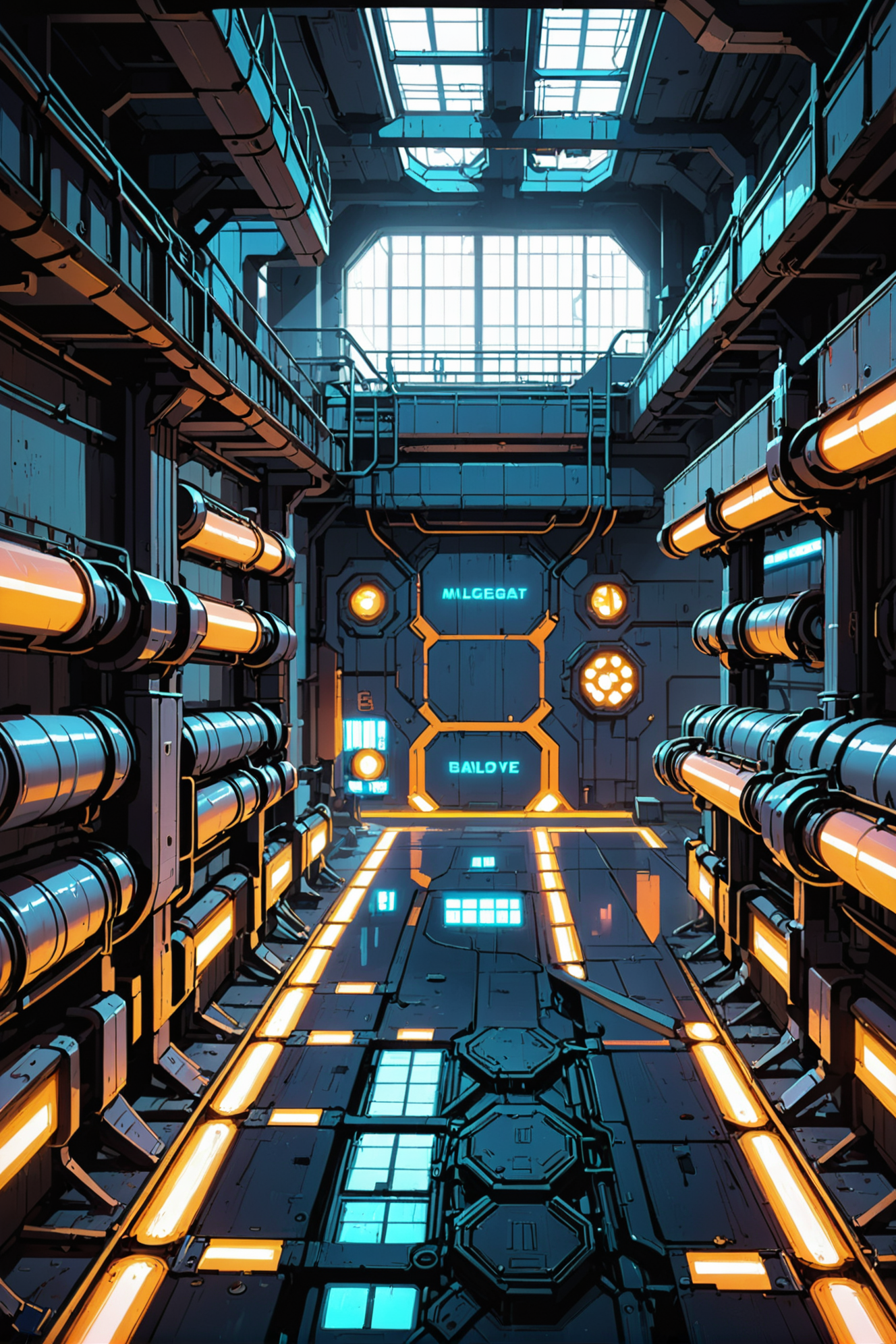 A view of a sci - fi spaceship with a large window - SeaArt AI