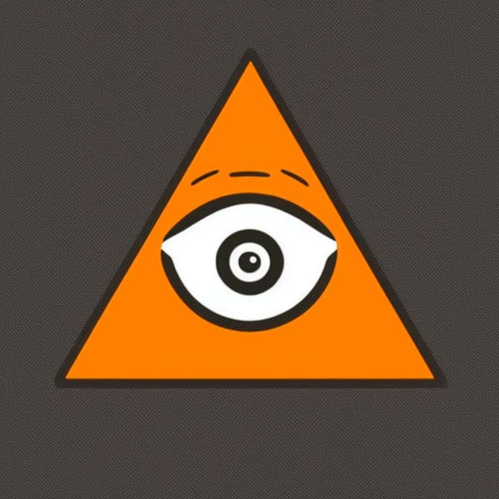 A close up of a triangle with an eye inside of it - SeaArt AI
