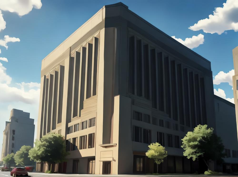 There is a picture of a building with a clock on the front - SeaArt AI