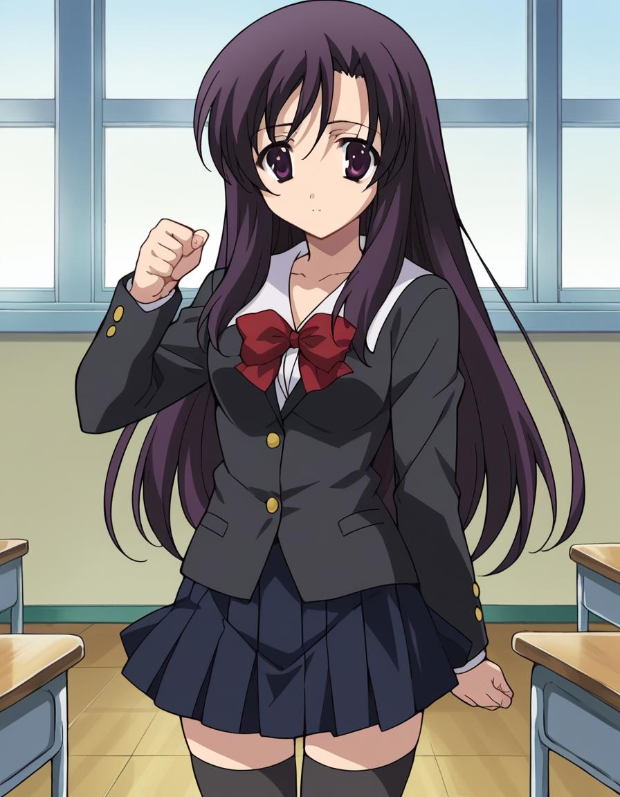 A close up of a person in a school uniform in a classroom - SeaArt AI