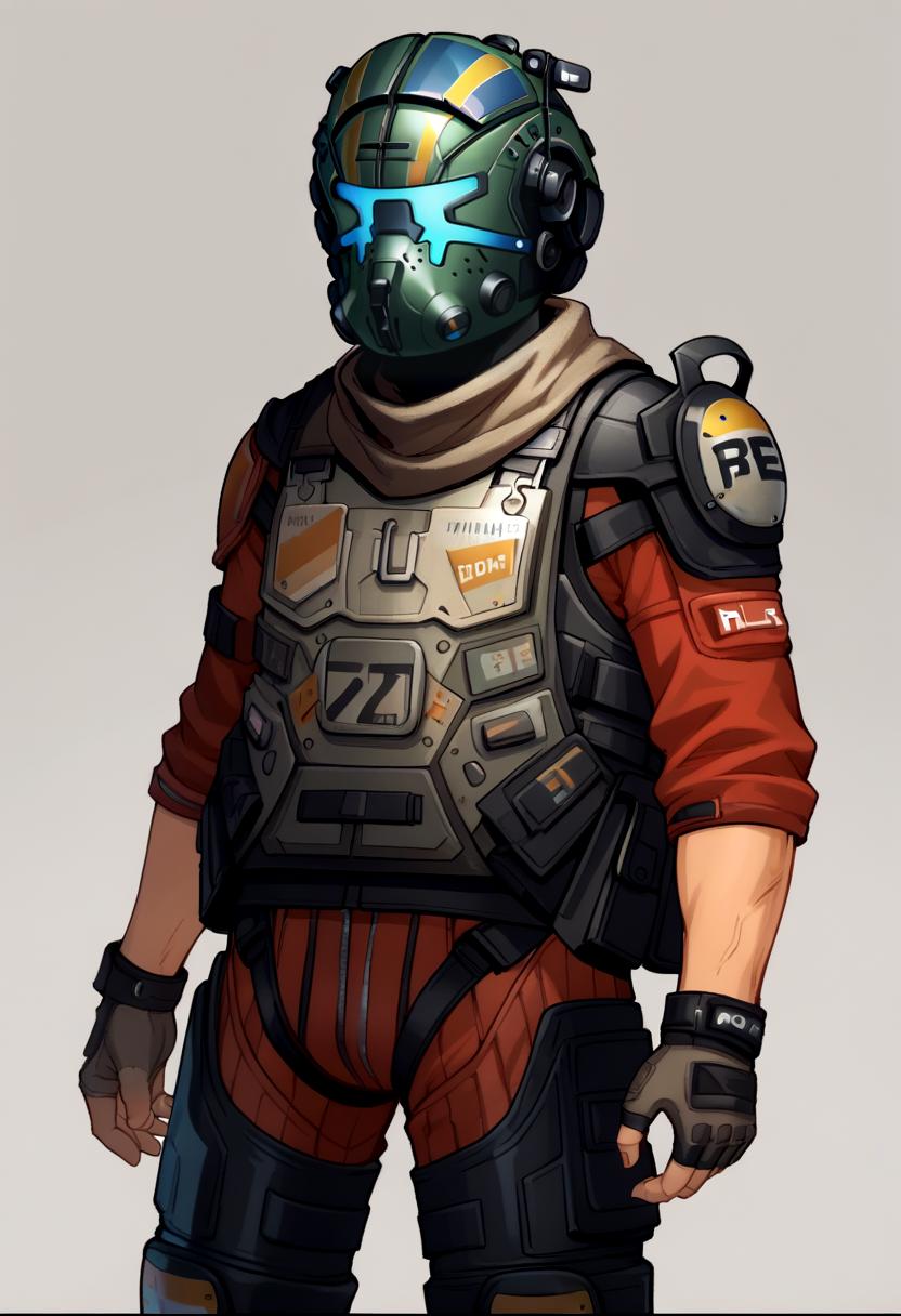 A close up of a person wearing a helmet and a uniform - SeaArt AI