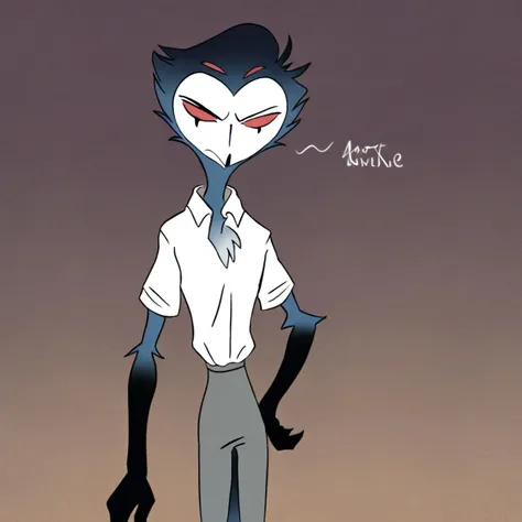 Stolas[Helluva], FuzzyBuns[Helluva],BlueBlood[Helluva], blue body ...