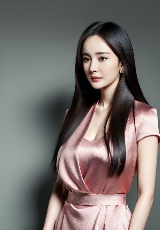 A woman in a pink dress posing for a picture - SeaArt AI