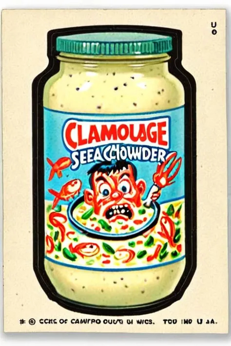 A close up of a jar of food with a child on it - SeaArt AI